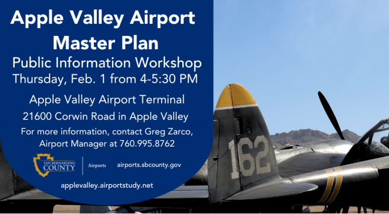Apple Valley Airport Master Plan Public Information Workshop – Airports